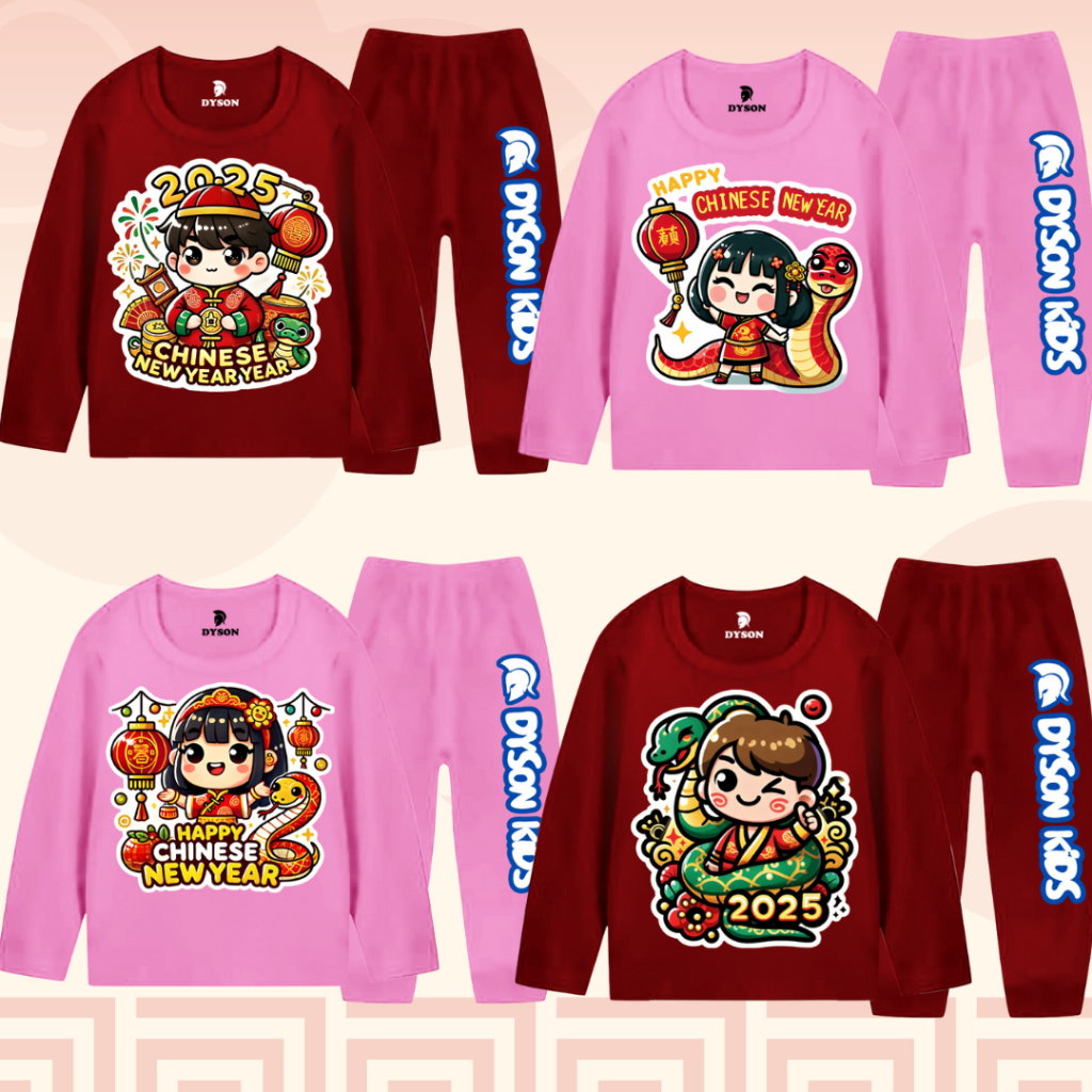 Jual Setelan Panjang Baju Imlek Tahun Ular Merah Anak Laki Laki Dan ...