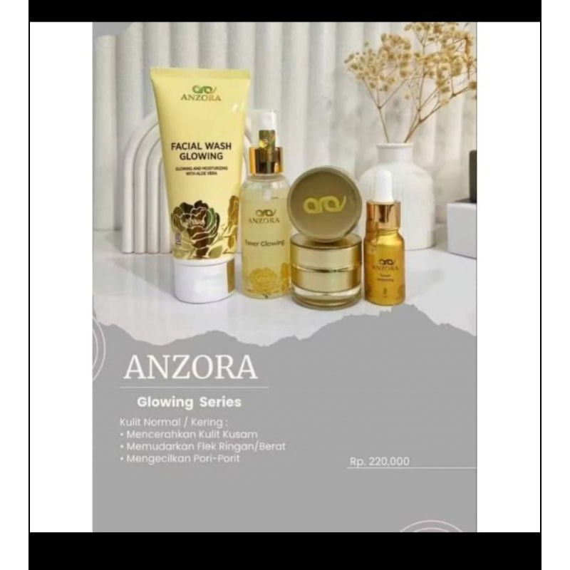 Jual paket lengkap ANZORA skincare glowing | Shopee Indonesia