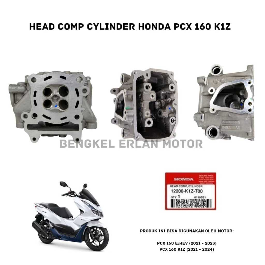 Jual BLOK HEAD PCX 160 ORI (Head Comp Cylinder Honda PCX 160 K1Z ...