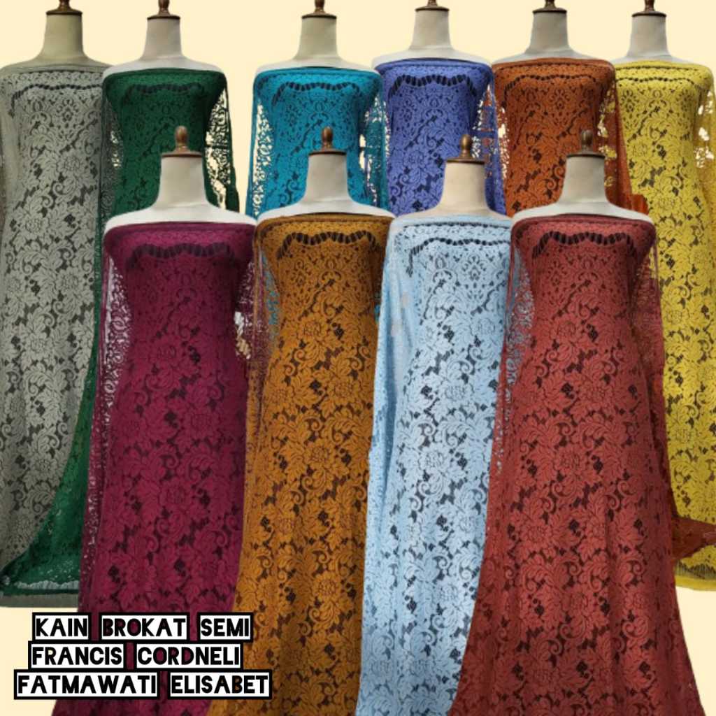Jual KAIN BROKAT SEMI FRANCIS CORDNELI NEW MOTIF TAZKIA ISI PER 1 PANEL ...