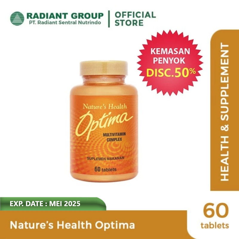 Jual Natures Health Optima Multivitamins - 60 Tablets [Kemasan Penyok ...