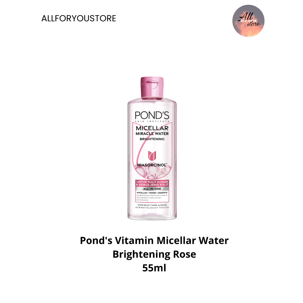 Jual Ponds Vitamin Micellar Water Brightening Rose 55ml | Shopee Indonesia