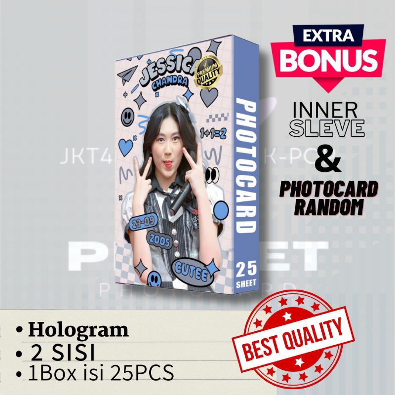 Jual Photocard JKT48 Jessica Hologram - 2 Sisi - 1 Box Isi 25Pcs | Shopee Indonesia