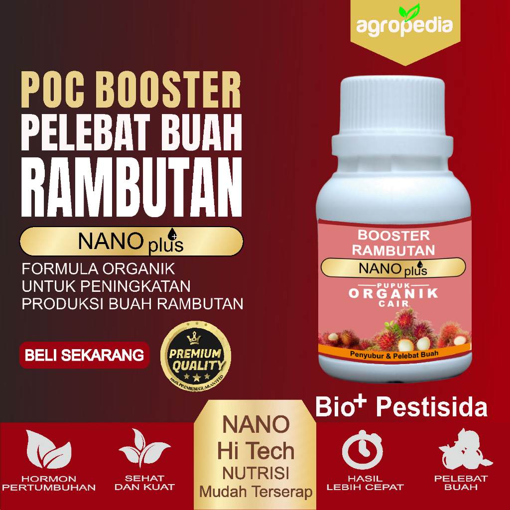 Jual NUTRISI BOOSTER Pupuk Rambutan Agar Cepat Berbuah, Super Pelebat Buah Rambutan, Pupuk ...