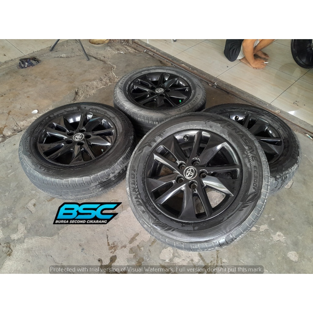 Jual Velg Mobil Second R16 Ori Oem Copotan Innova Reborn Asli Hitam Pcd ...