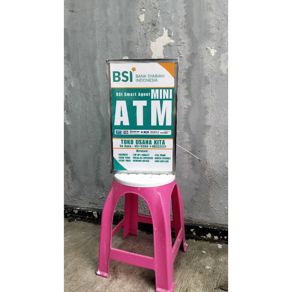 Jual NEON BOX AGEN BSI UKURAN 30X50CM 2 SISI NYALA DEPAN BELAKANG FREE ...