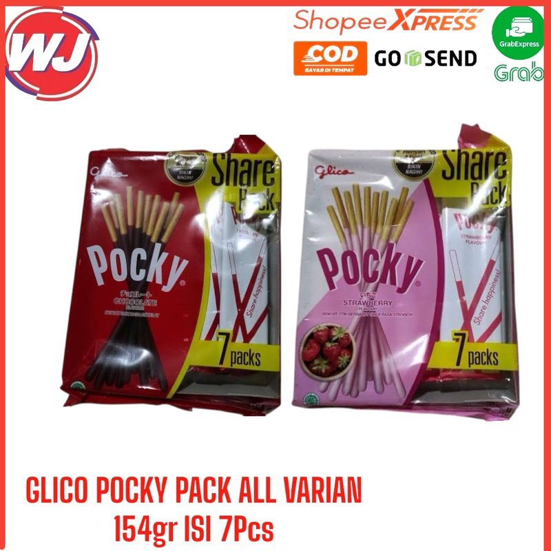 Jual POCKY PACK ALL VARIANT 154gr ISI 7 Pack | Shopee Indonesia