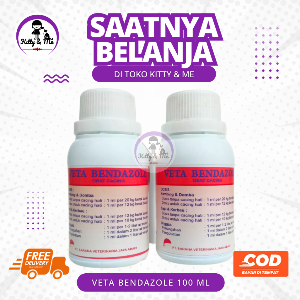 Jual VETA BENDAZOLE 100 ML - Obat Cacing Kambing 100 ml - Obat Cacing ...