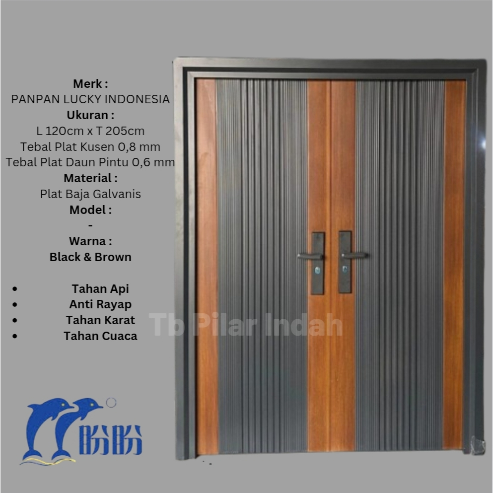Jual PINTU BAJA UTAMA DOUBLE PANPAN/PINTU UTAMA/PINTU HOTEL | Shopee ...