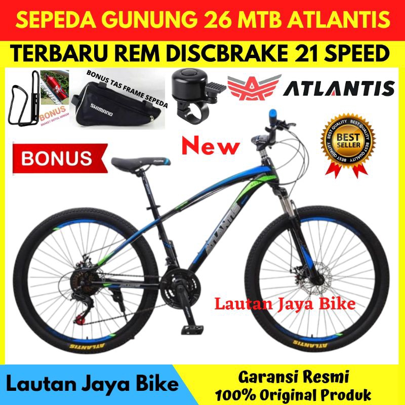 Jual SEPEDA GUNUNG MTB 26 ATLANTIS SPORTY REM DISC BRAKE NEW | Shopee ...