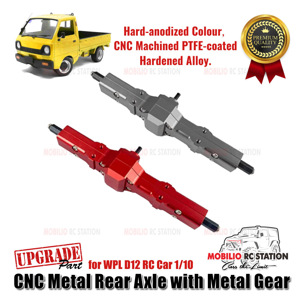 Jual High Quality CNC Metal Rear Axle with Metal Gear for WPL D12 ...