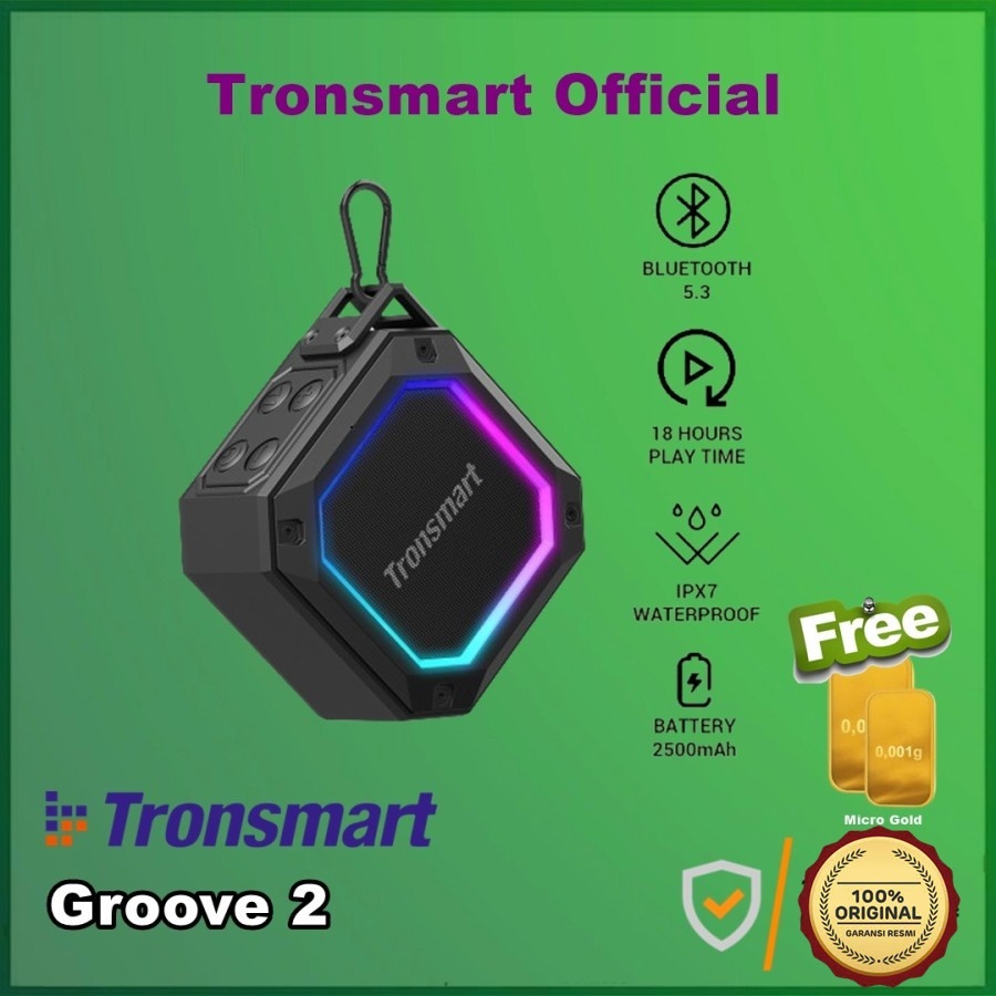 Jual Tronsmart Groove 2 Portable Bluetooth Speaker w/ IPX7 Groove2 ...