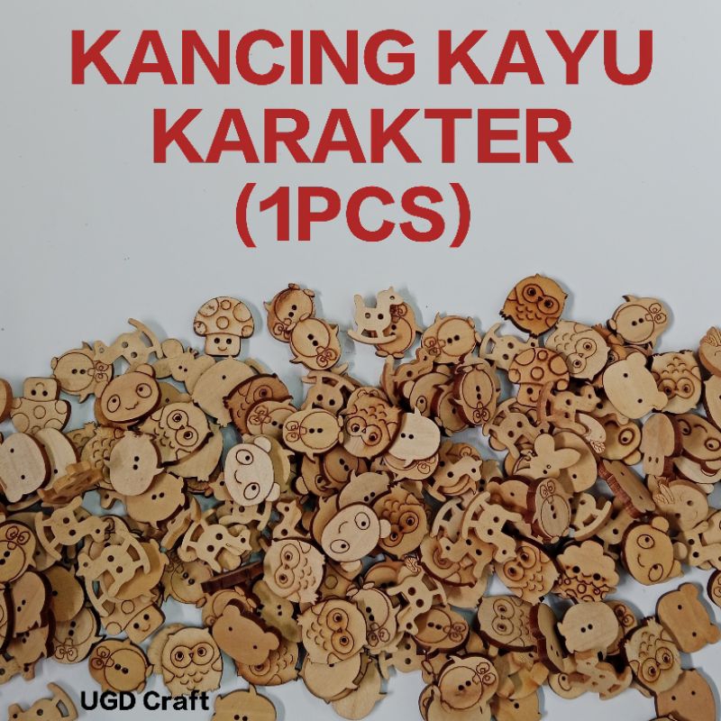 Jual Kancing Kayu Karakter (1pcs) | Shopee Indonesia