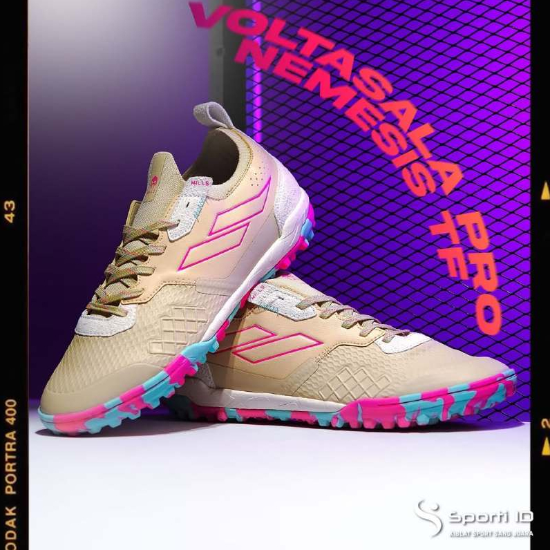 Jual Sepatu Futsal Mills Voltasala Pro Nemesis Turf - Beige Pink ...