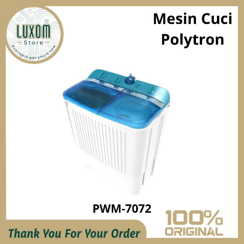 Jual Mesin Cuci Polytron PWM-7072 (7kg) /mesin cuci Polytron 2 tabung ...
