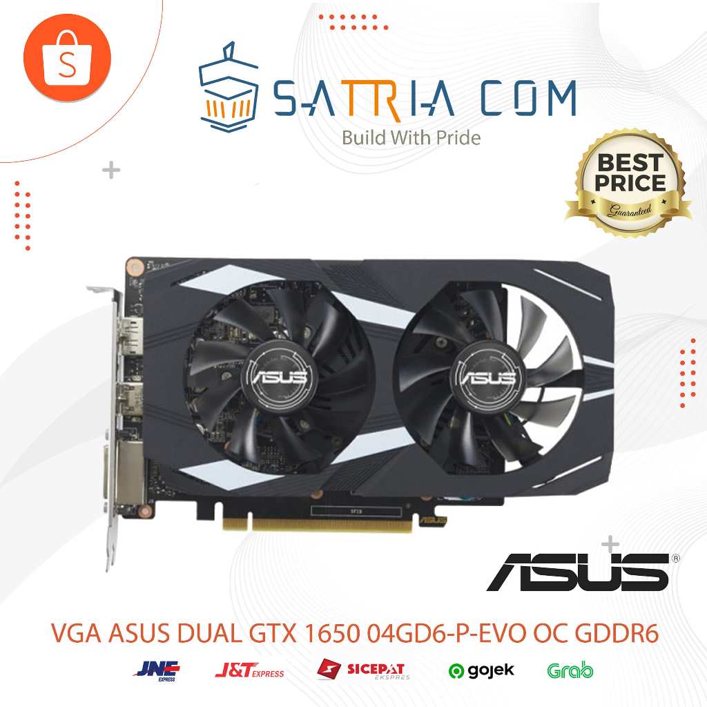Jual VGA ASUS DUAL GTX 1650 04GD6-P-EVO OC GDDR6 | Shopee Indonesia