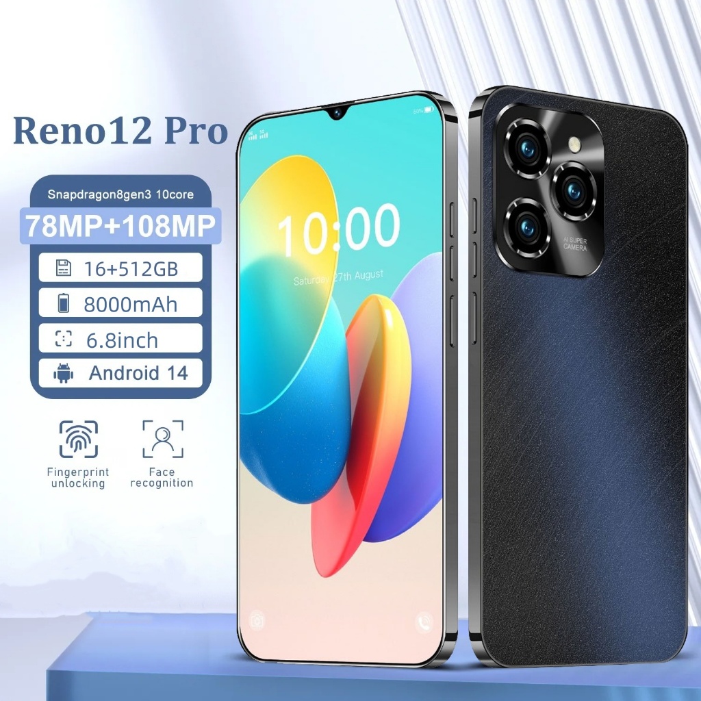 Jual Reno12 Pro 8000 mAh long-lasting battery life 6.8-inch ultra-clear ...