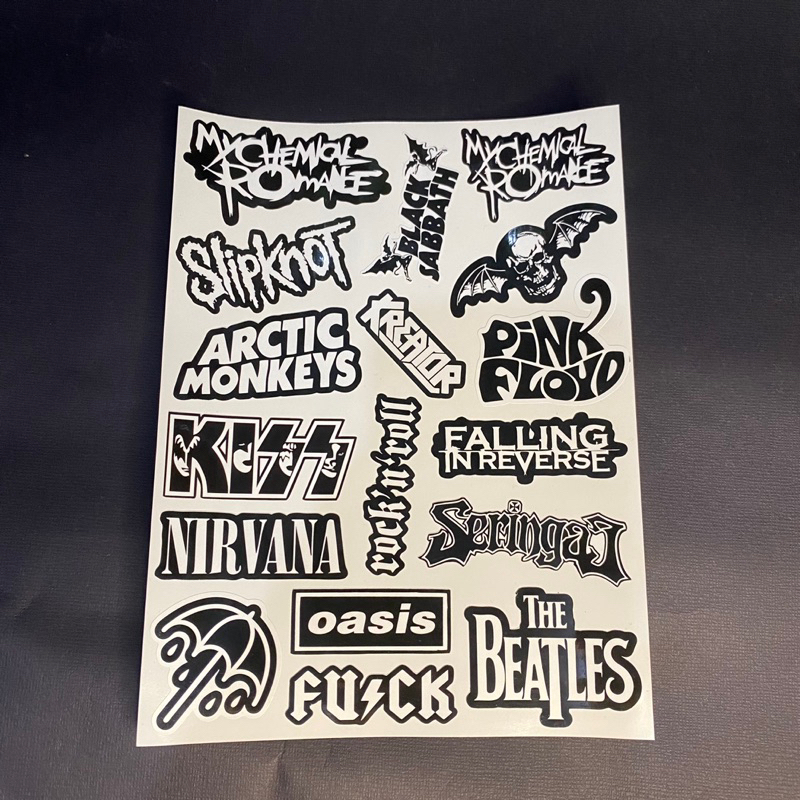 Jual stiker BAND METAL anti air / Stiker helm /stiker laptop | Shopee ...