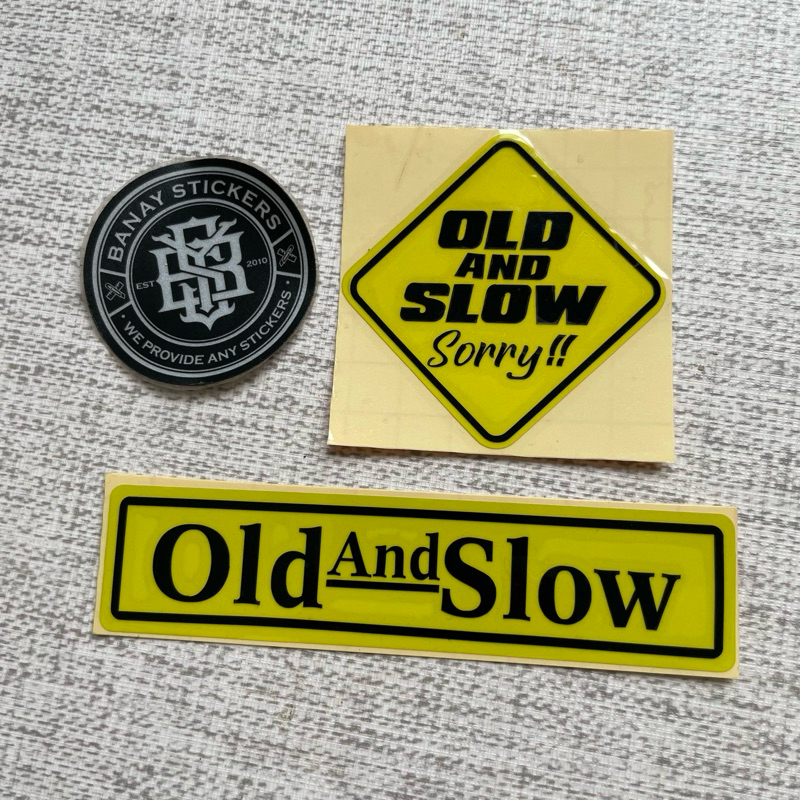 Jual Sticker Stiker OLD AND SLOW Cutting | Shopee Indonesia