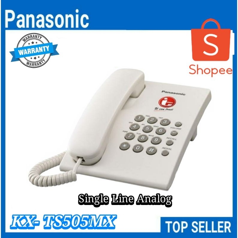 Jual Panasonic Telp KX- TS505 MX Single Line Analog Telepon Telkom Telepon Hotel Telepon Gedung ...