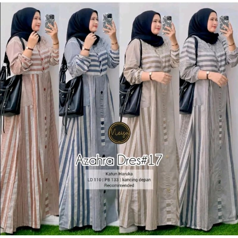Jual AZAHRA DRESS #17 BAHAN KATUN HARUKA BUSUI | Shopee Indonesia