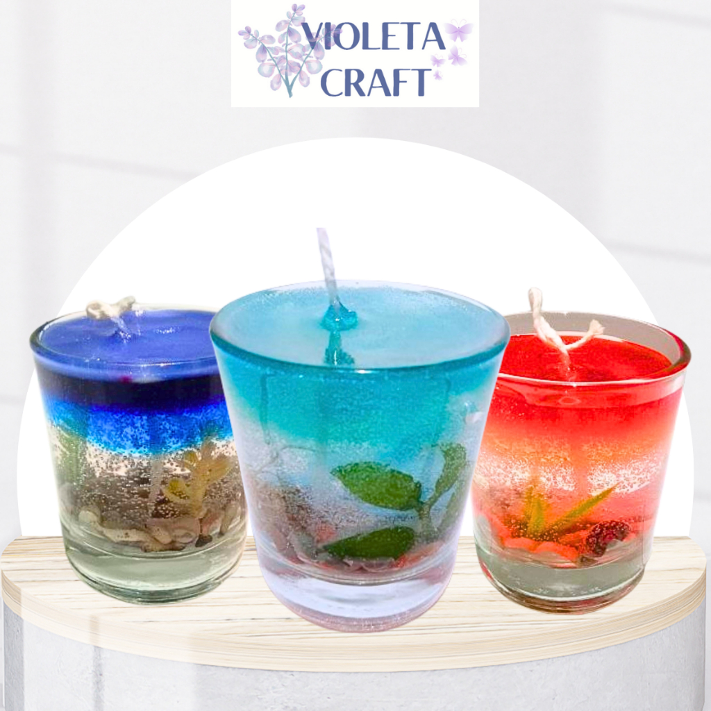 Jual Violeta Craft - Lilin Aromaterapi Scented Candle Ocean Theme Gel ...