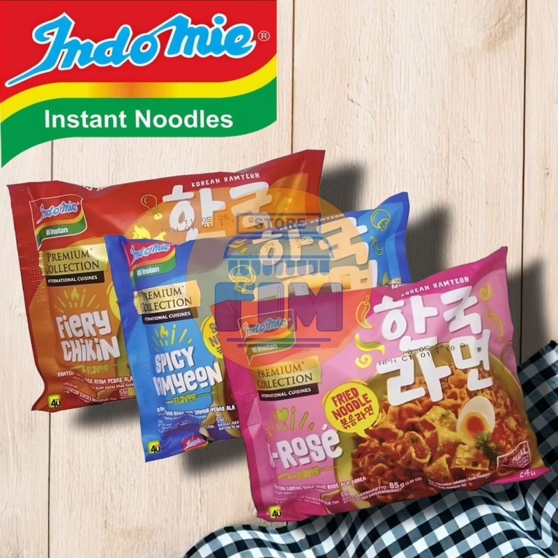 Jual Indomie Premium Collection Korean Varian Spicy Ramyeon Fiery Chikin dan K Rose | Shopee ...