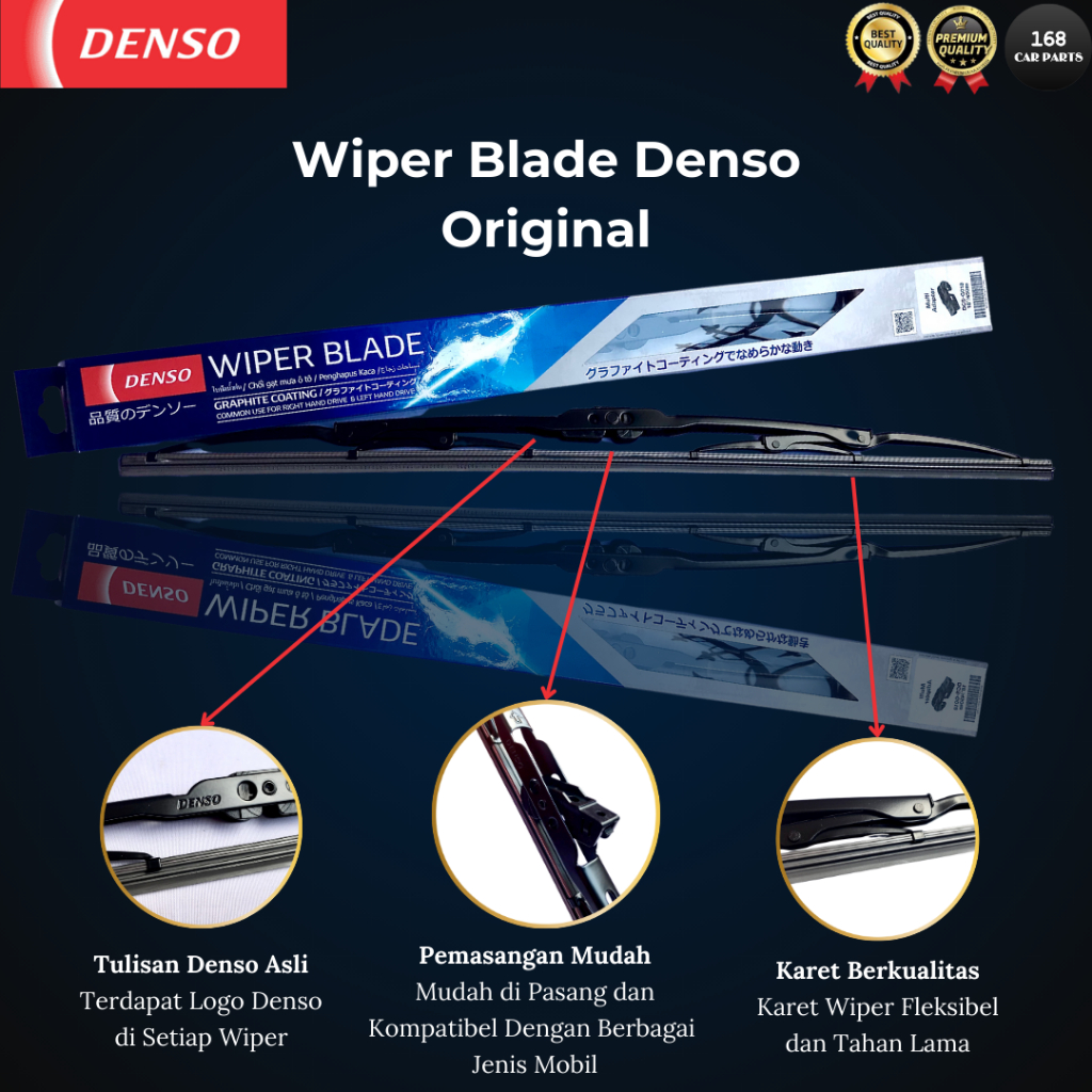 Jual Wiper Blade Denso Original Suzuki Karimun Wagon R - Ukuran 20-16 ...
