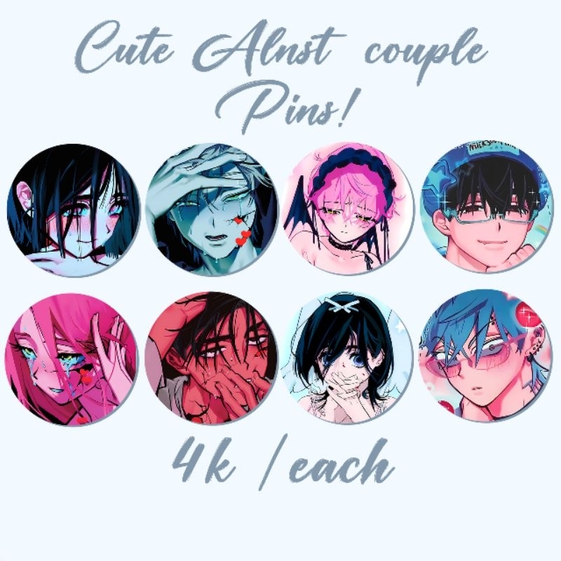 Jual cute alnst couple pins | Shopee Indonesia