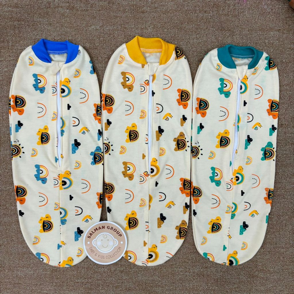 Jual Salman Group - 3 Pcs Bedong Instan Resleting Bayi Baru Lahir Motif ...