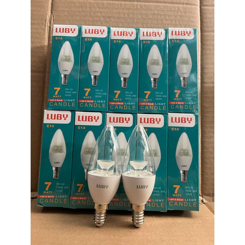 Jual Lampu Candle Led E14 Luby 7 Watt 3000k Kuning Warm White | Shopee ...
