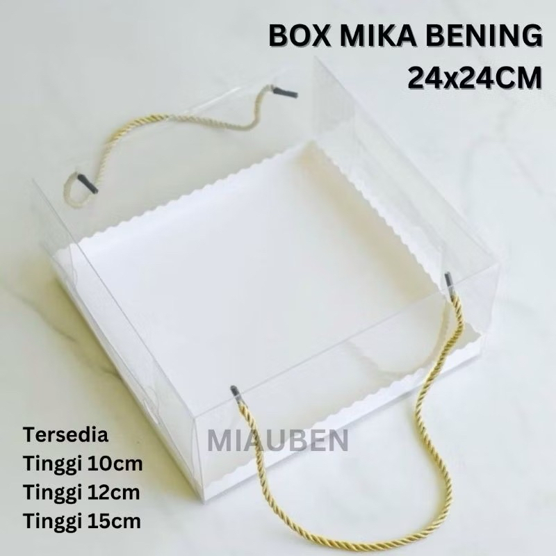 Jual instant - 1 pcs box mika bening 24x24 kotak kue tart 24x24cm | Shopee Indonesia