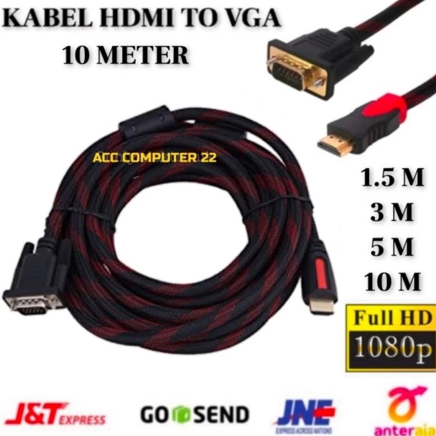 Jual kabel hdmi to vga 1 meter kabel hdmi ke vga | Shopee Indonesia