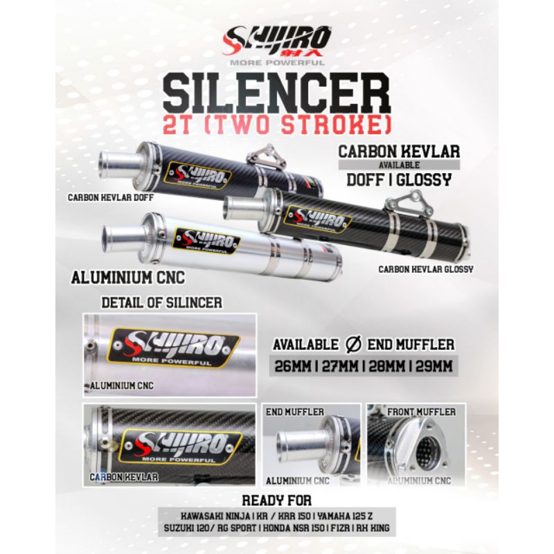 Jual Silencer Knalpot 2 Tak Shijiro Amorex Available Ninja R SS RR ...