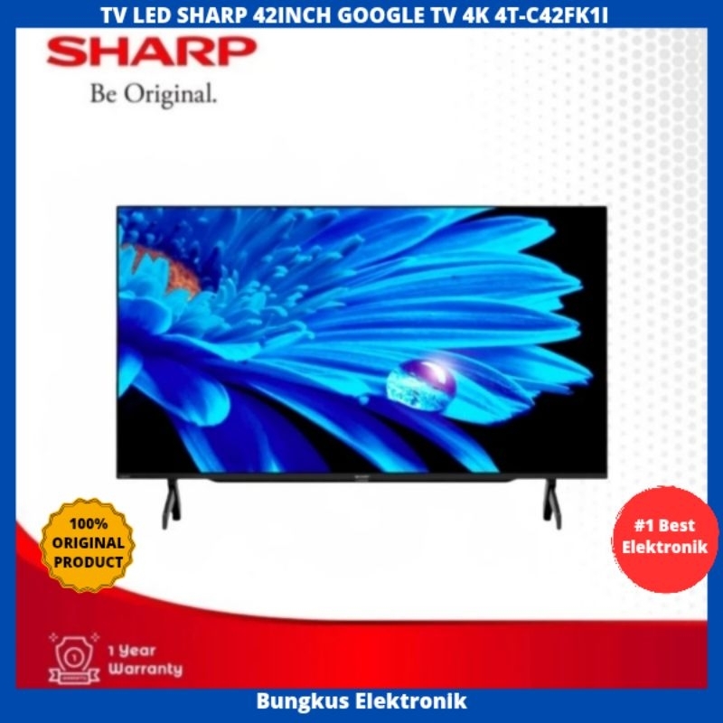 Jual TV LED SHARP 42INCH 4K FRAMELESS GOOGLE TV 4T-C42FK1I TV SHARP 4K ...