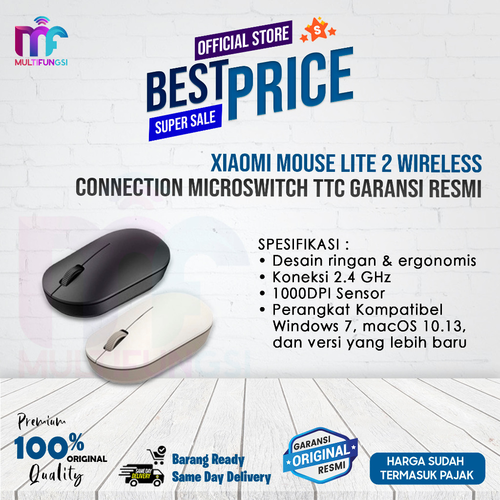 Jual Xiaomi Mouse Lite 2 Wireless Connection Microswitch TTC Garansi ...