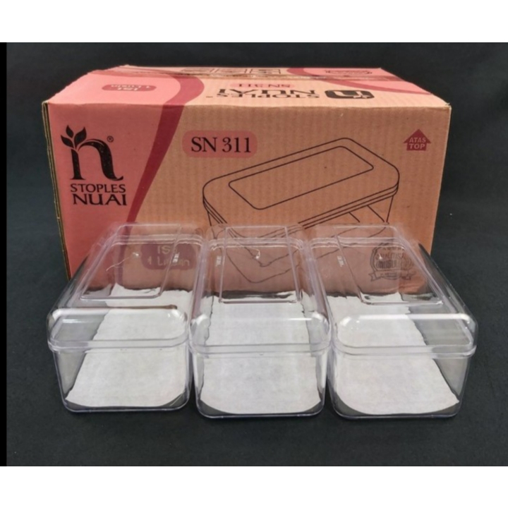 Jual Toples NUAI SN 311 Toples Persegi Panjang Toples Kue Kering ...