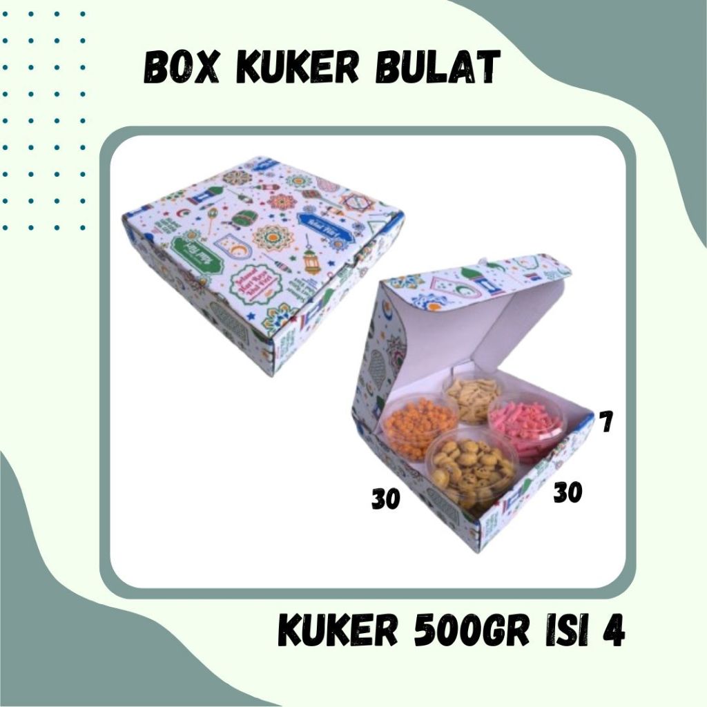 Jual Box Kuker 30x30x7 LD (KuKer Toples 500gr isi 4) Kardus Pizza ...