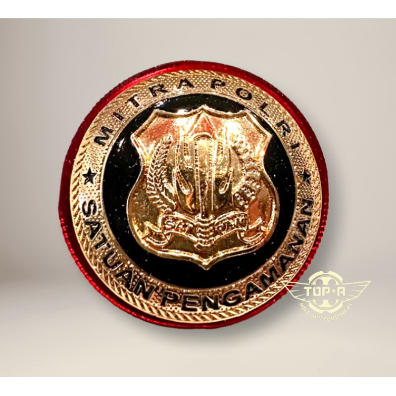 Jual pin mitra polri dasar akrilik merah | Shopee Indonesia