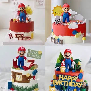 Jual HBD Topper Super Mario Luigi Figur Merah Hijau Nintendo Jamur ...