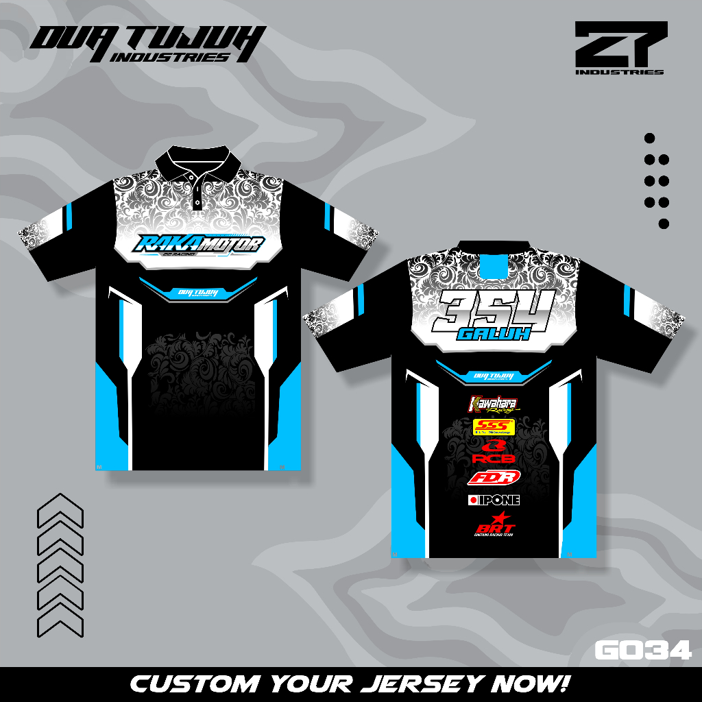 Jual JERSEY RACING, JERSEY PRINTING, JERSEY CUSTOM BISA UBAH NAMA DAN ...