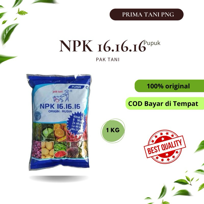 Jual NPK 16.16.16 pak tani 1 kg / pupuk npk 16 1 Kg / NPK pak tani 1 kg ...