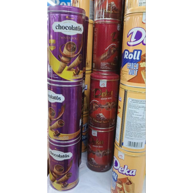 Jual SALE....Deka wafer roll & chocolatos kaleng 280 gram | Shopee ...