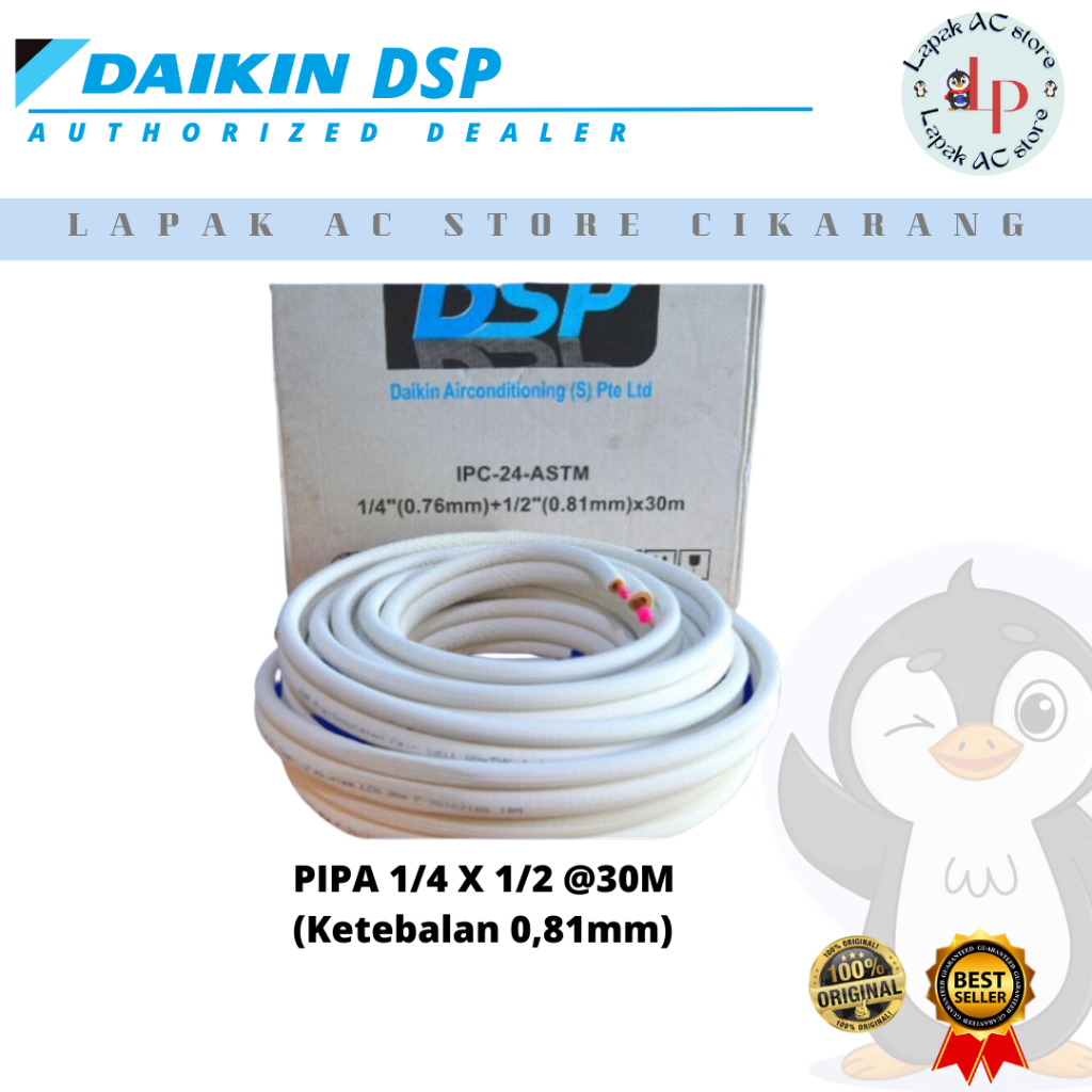 Jual Pipa AC 1/4 X 1/2 DSP ,Pipa AC untuk 1,5 PK DSP Ketebalan 0,76mm ...