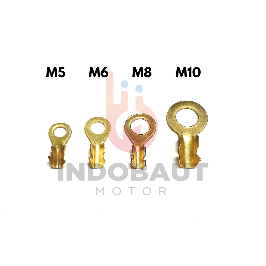 Jual Skun Ring M5 M6 M8 M10 Terminal Aki Massa Konektor Klem Kabel 5mm ...