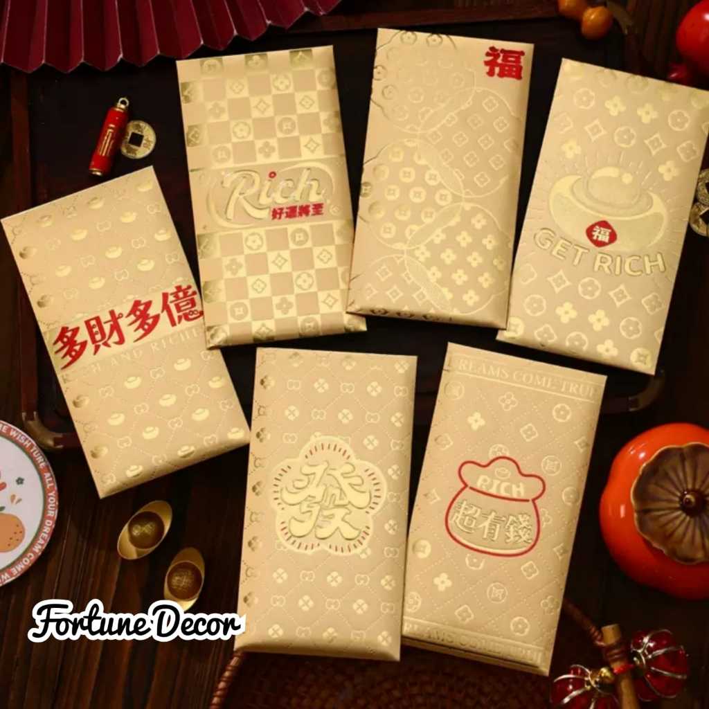 Jual Angpao premium gold ukuran besar. angpao imlek emas isi 6, angpau ...