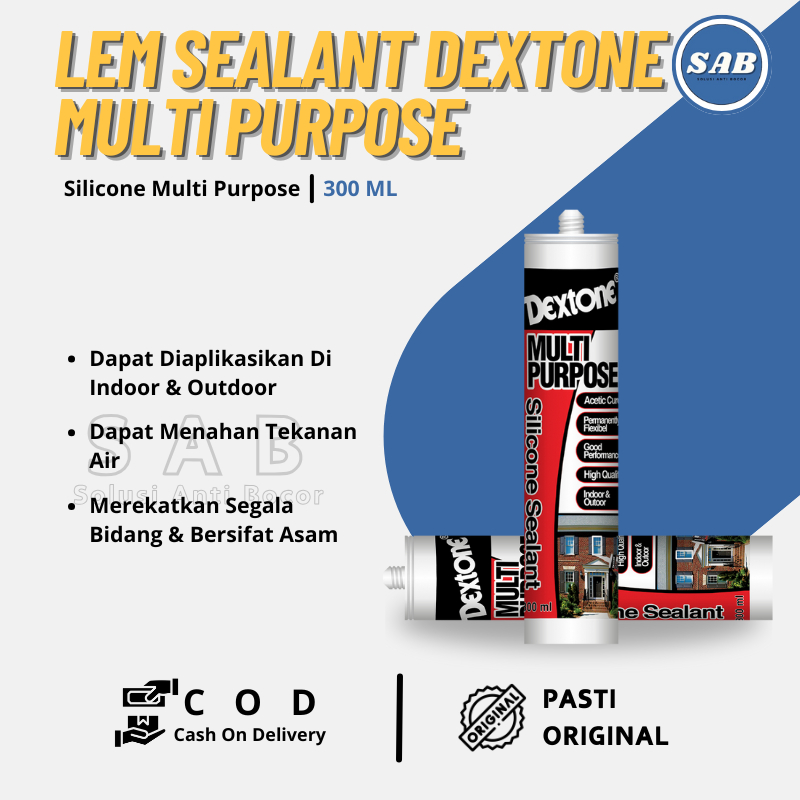 Jual Lem Silicone Sealant Multi Purpose Dextone Silikon Sealent Indoor ...