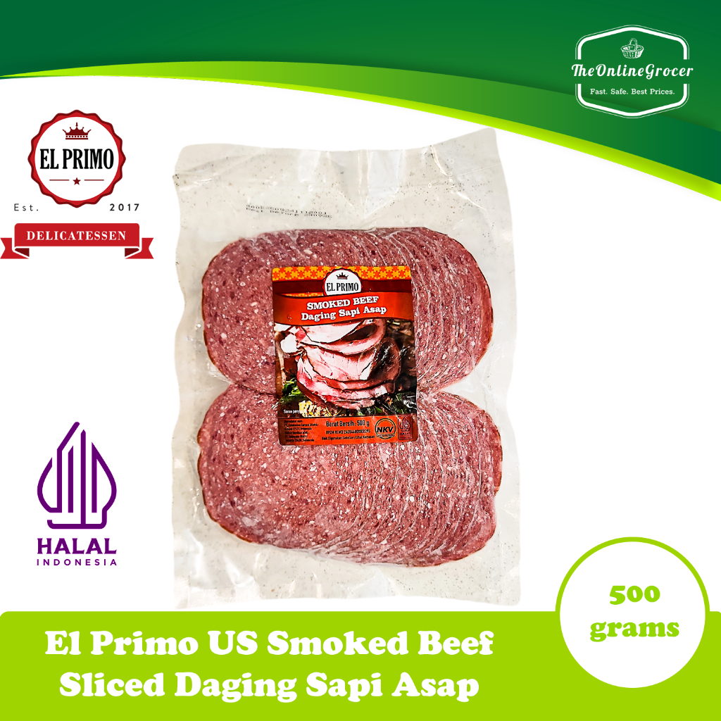 Jual El Primo US Smoked Beef Round Pre-Sliced 500gr - Daging sapi asap ...