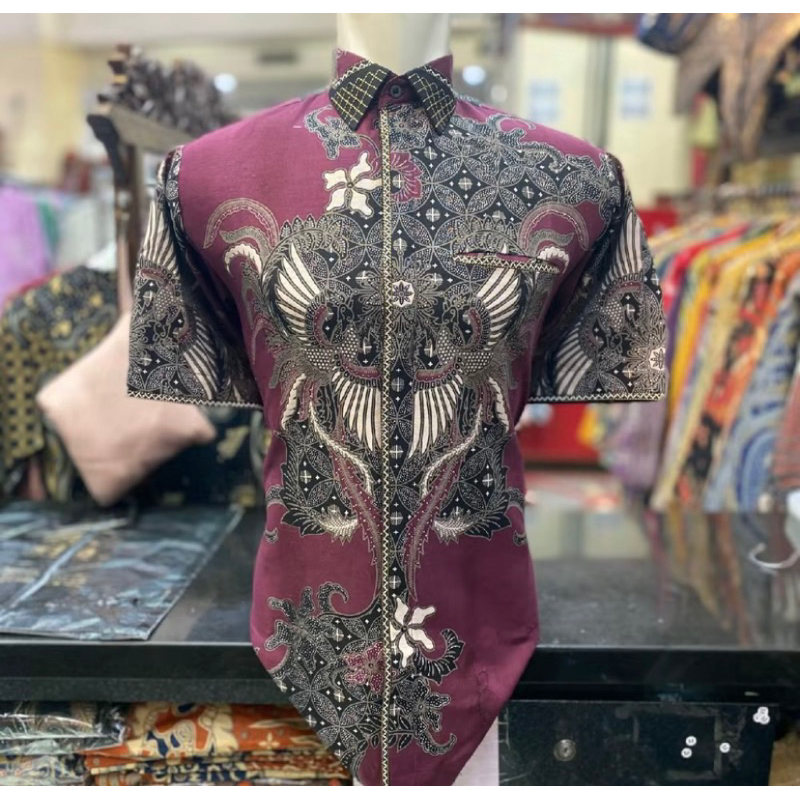 Jual kemeja batik smock bordir premium / hem smock katun bordir premium ...