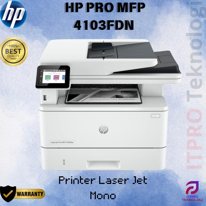 Jual Printer HP Laser Jet Pro MFP 4103FDN Print / Duplex / Fax - (ton151a) | Shopee Indonesia